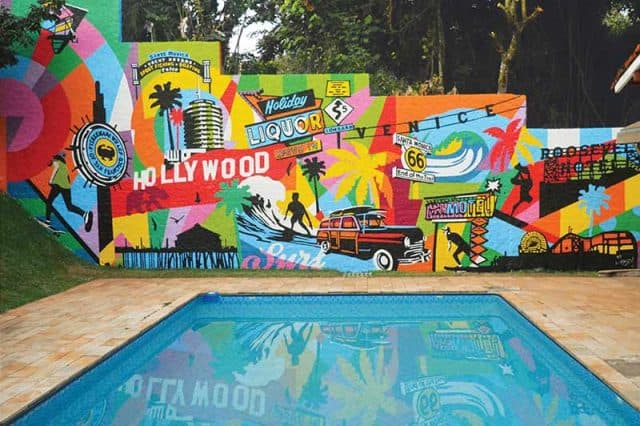 Artist Lobo paints a Mural Art inspired by Los Angeles - Lobo Pop Art